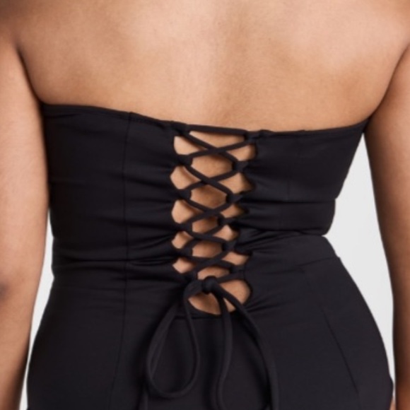 Good American | Swim | Good American Black Laceup One Piece Swimsuit ...